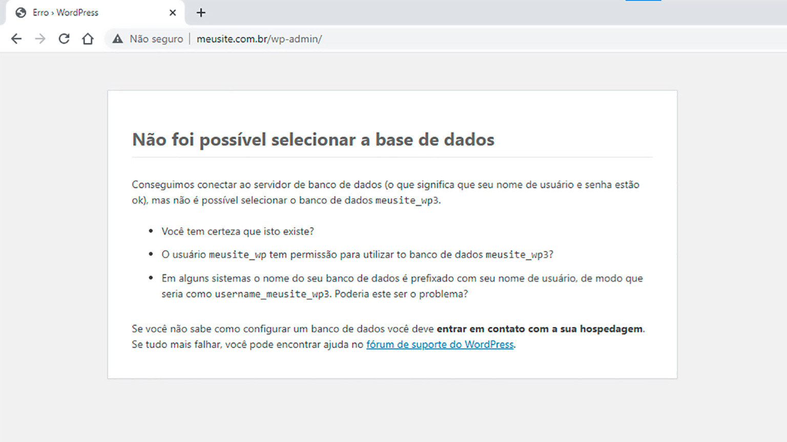 Erro ao estabelecer conexão com o banco de dados [a solução!]
